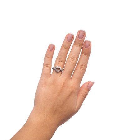 All Things Through Christ Women's CZ Open Heart Ring
