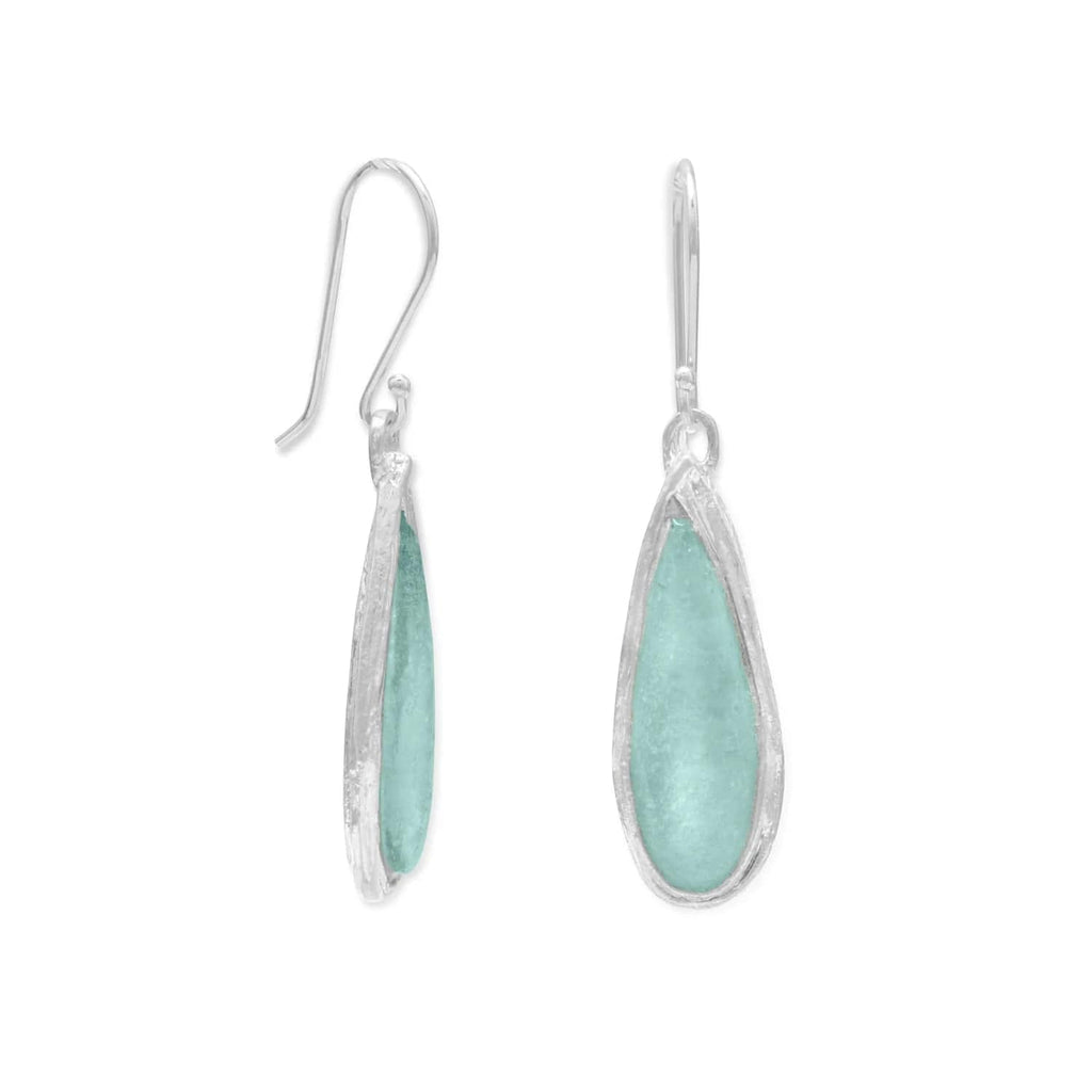 Ancient Roman Glass Pear Drop Earrings | Atrio Hill