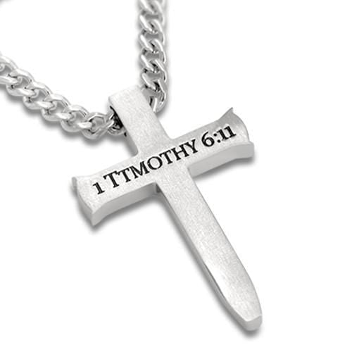 Men's Stainless Steel Sword Cross Necklace Man of God