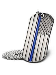 Thin Blue Line Dog Tag Necklace | Atrio Hill