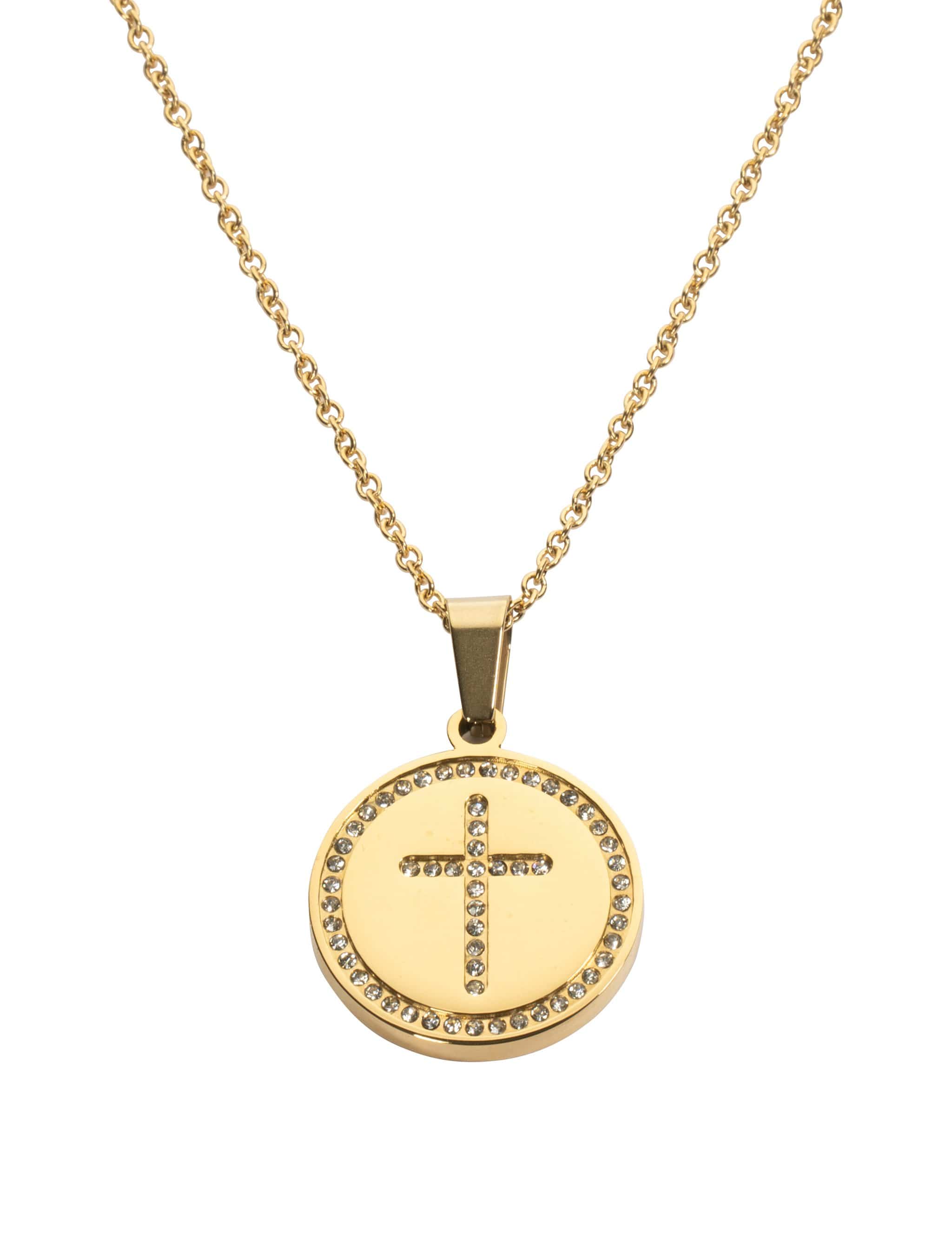 Women's Gold Circle Cross Necklace | Atrio Hill