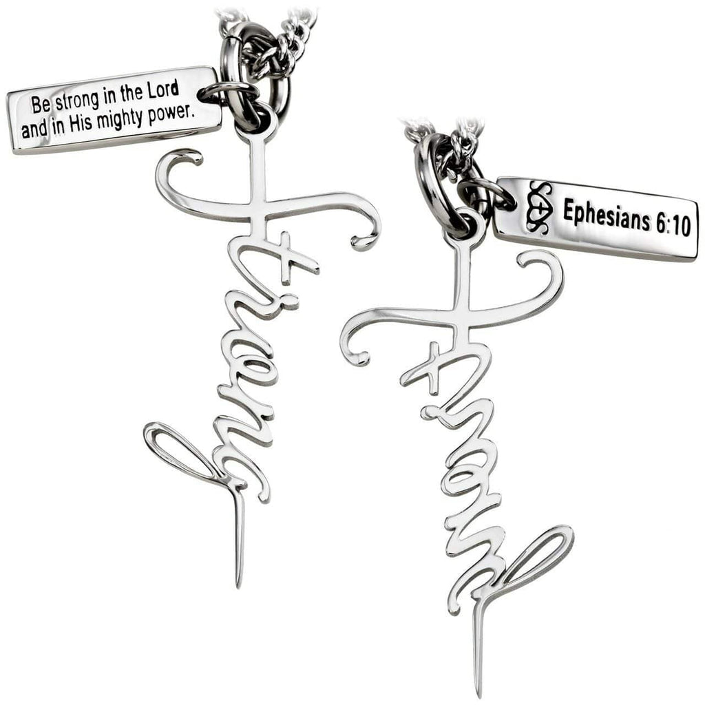 Women's Stainless Steel Strong Cross Necklace | Atrio Hill